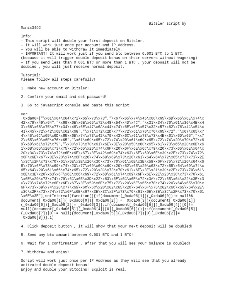 Bitsler Script | PDF | Computing | Computing And Information Technology