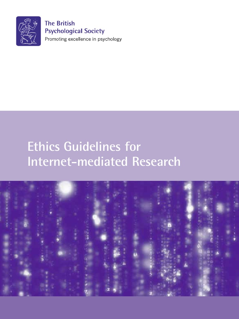 Ethics Guidelines For Internet-Mediated Research (2017) | PDF ...