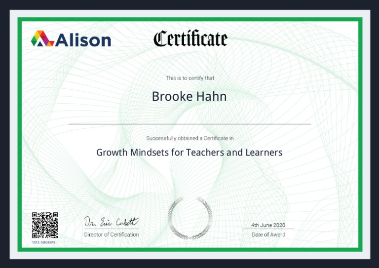 Alison Certificate-1572-16838675 | PDF | Wellness