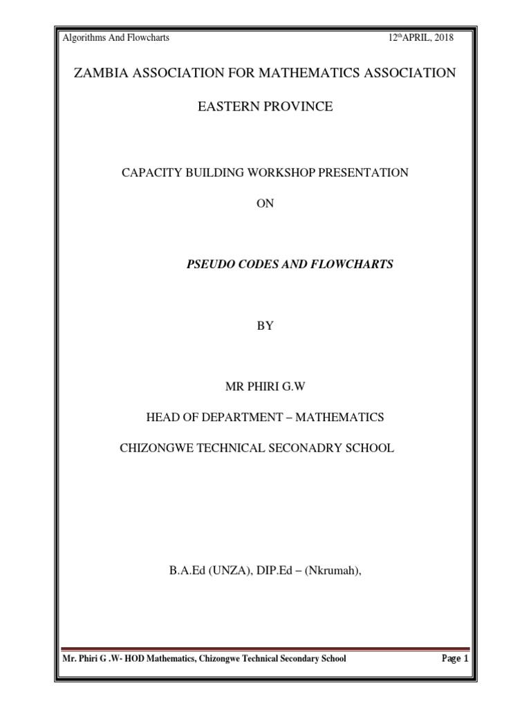 Pseudo Code Presentation PDF | PDF | Computer Data Storage | Algorithms