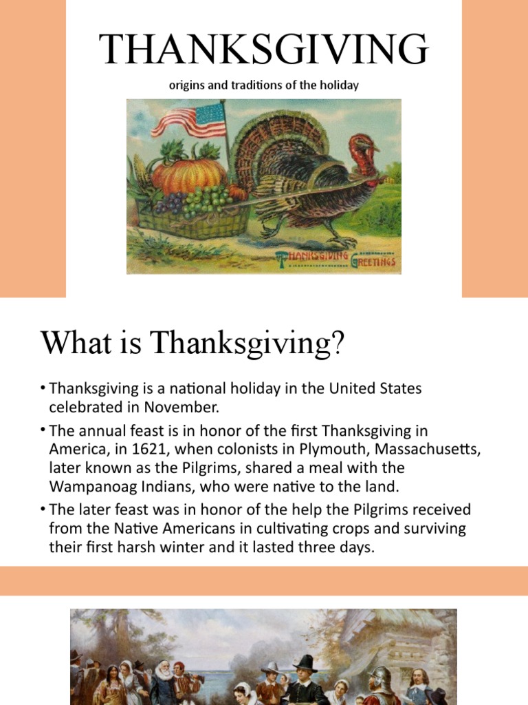 Thanksgiving: Origins, Traditions, and Foods | PDF
