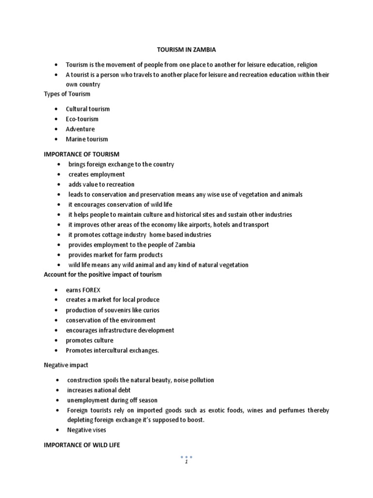 Grade 12 Notes Tourism | PDF | Tourism | Conservation