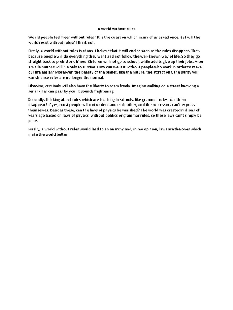 World Without Rules | PDF