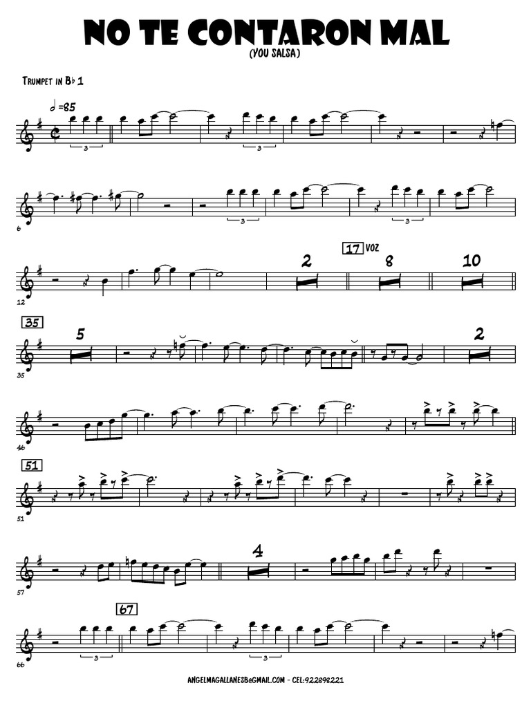 NO TE CONTARON MAL - Trumpet in BB 1 PDF | PDF