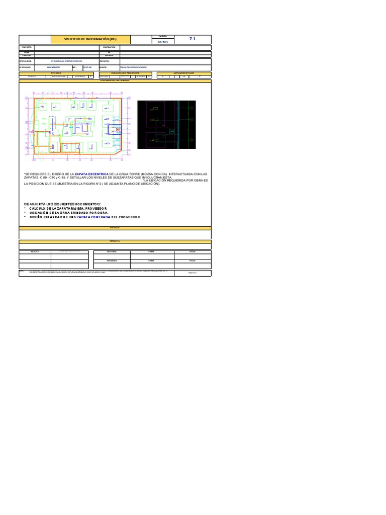 RFI N°7.1 - Diseño de Cimentacion de Grua Torre. | PDF | Science | Ciencia y Tecnología