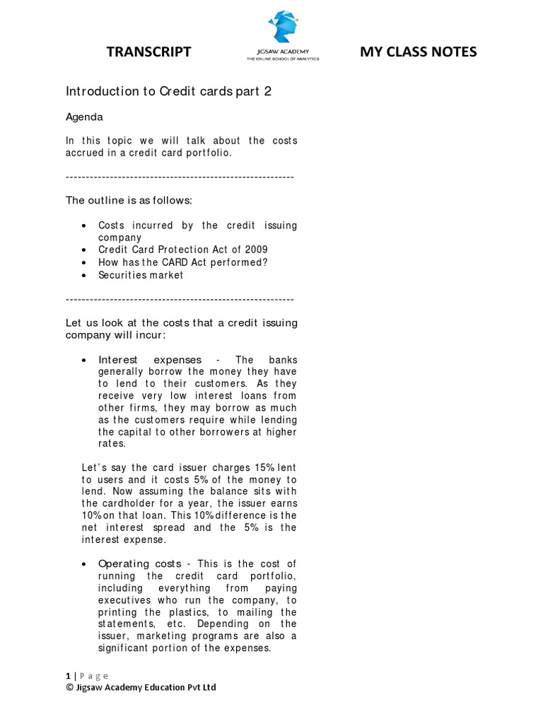 C1T4 - Intro To Credit Cards Part 2 PDF | PDF | Credit Card | Credit