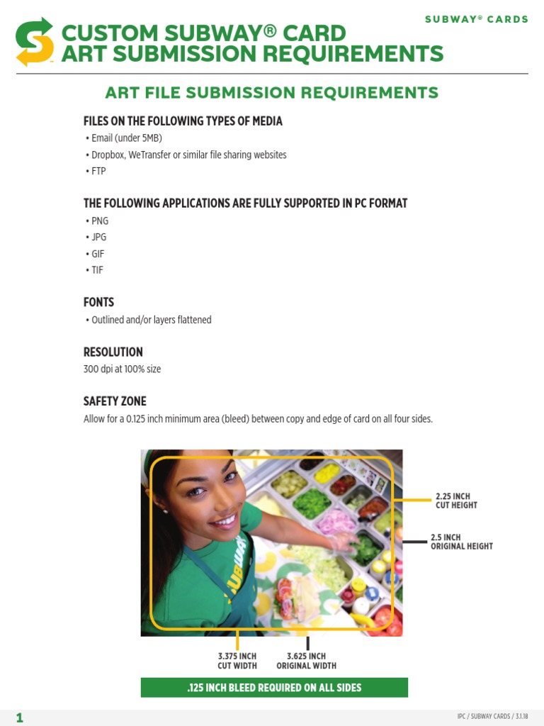 SubwayCard Art Submission Requirements | PDF | Trademark | Copyright