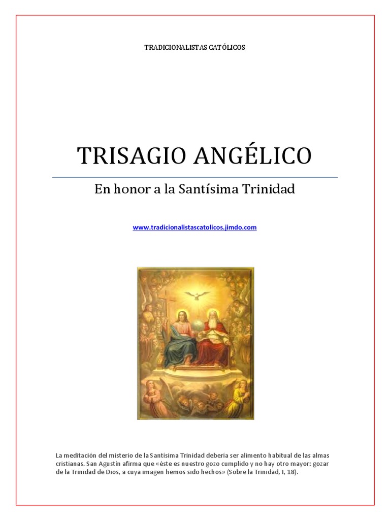 Trisagio Angélico a la Santísima Trinidad | PDF | Trinidad | espíritu Santo