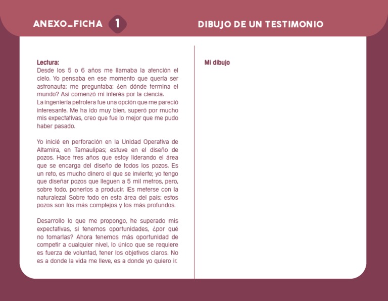 Dibujo de Un Testimonio | PDF