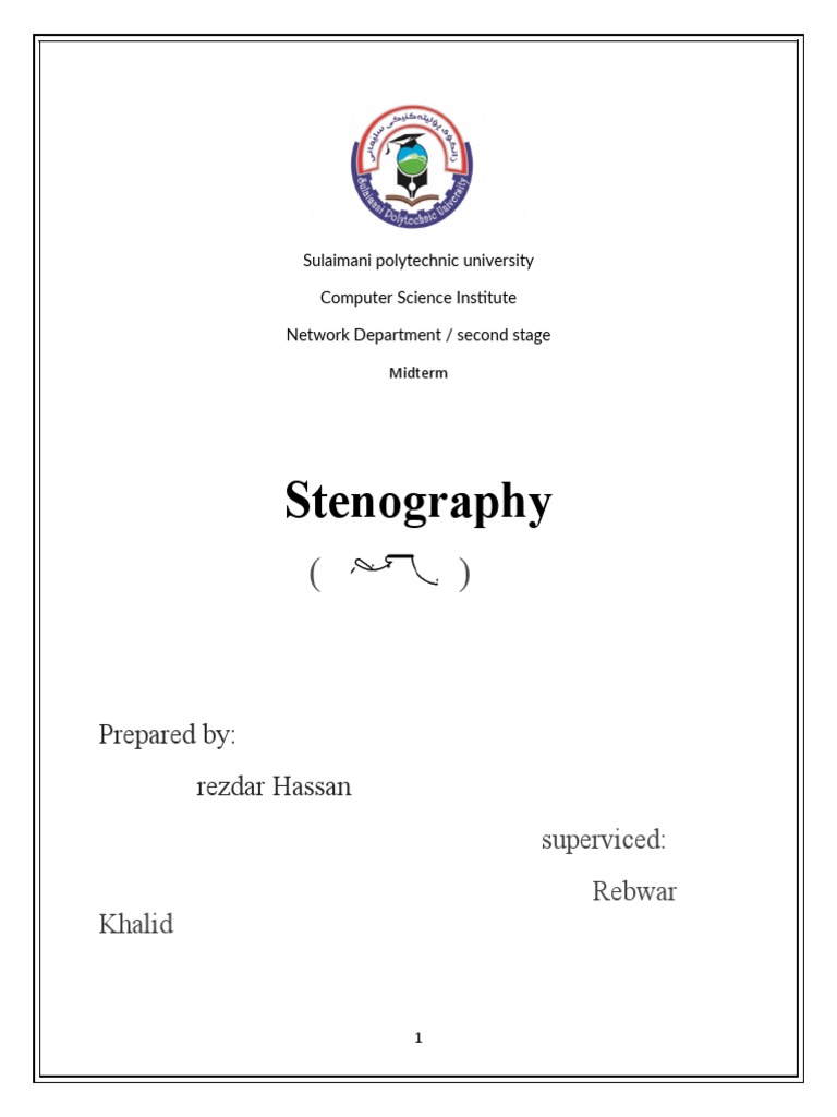 Stenography: Prepared By: Rezdar Hassan | PDF | Shorthand | Writing