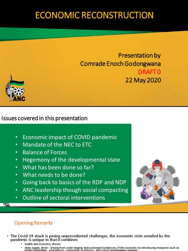ANC Economic Reconstruction Presentation | PDF | Mining | Economic Growth
