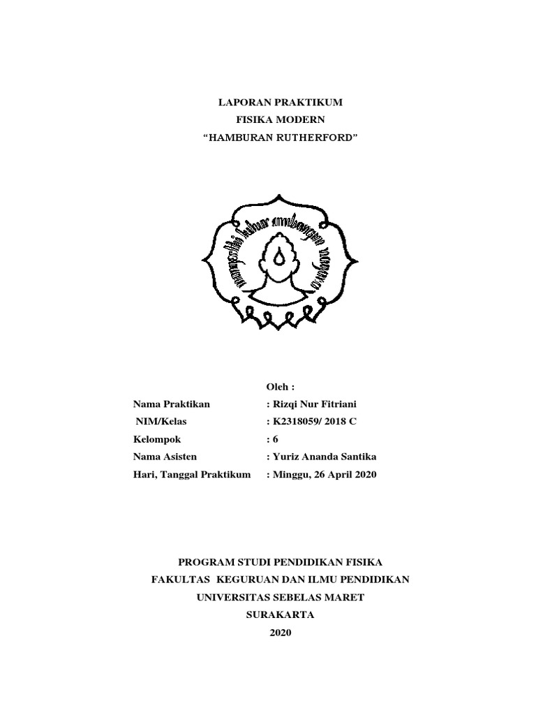 C - Hamburan Rutherford - Rizqi Nur Fitriani - K2318059 PDF | PDF ...