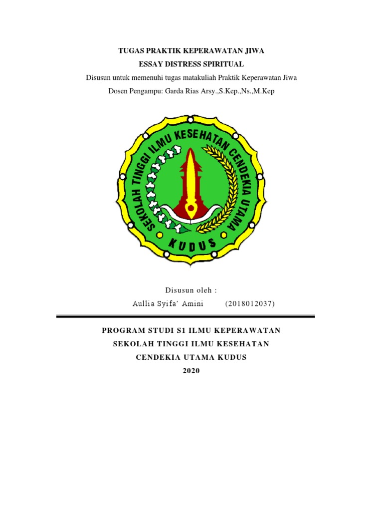 ESSAY DISTRESS SPIRITUAL AULIA SYIFA' AMINI (2018012037) - Dikonversi | PDF