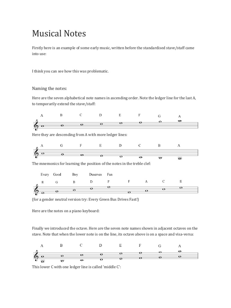 Musical Notes | PDF