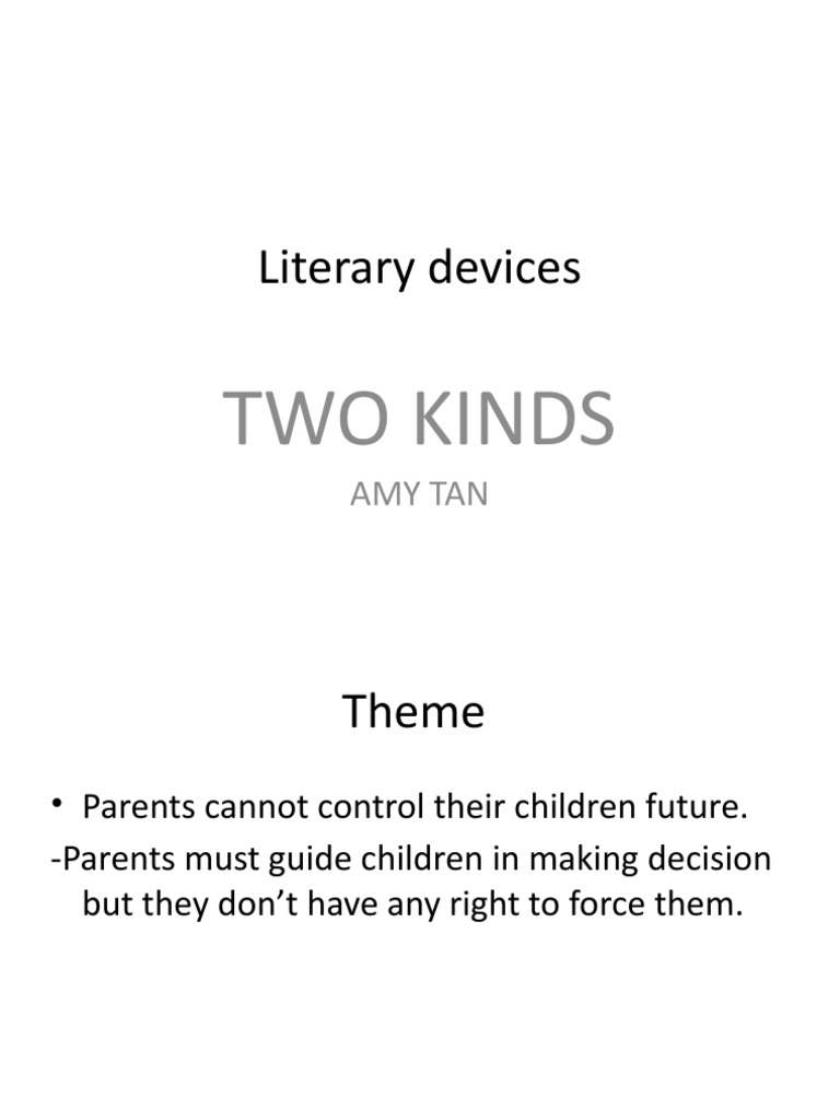 Literary Devices: Two Kinds | PDF