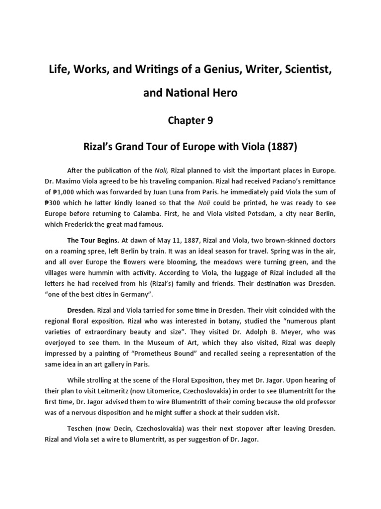 Life and Works of Dr. Jose Rizal | PDF | Switzerland | Vienna
