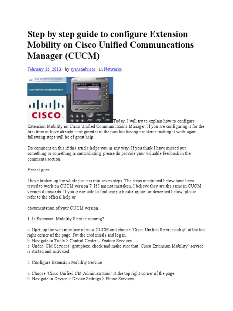 Configure Cucm Interface | PDF | Telecommunications | Cyberspace