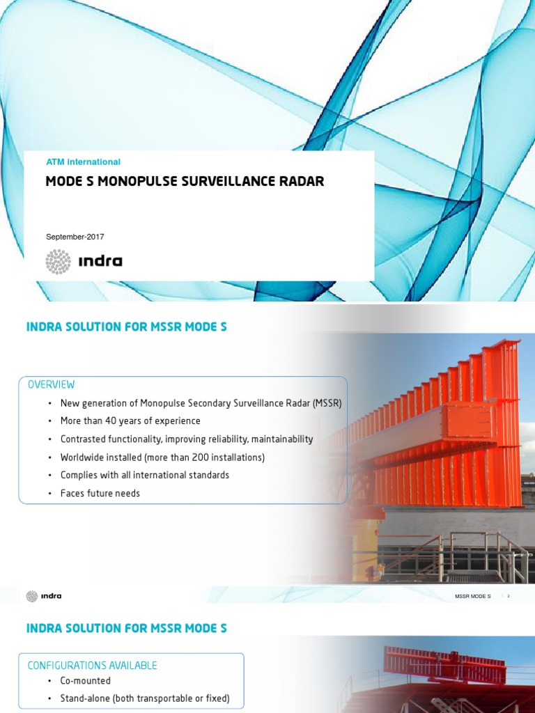 Hardware Mode S Monopulse Surveillance Radar Indra 2017 | PDF | Radar ...