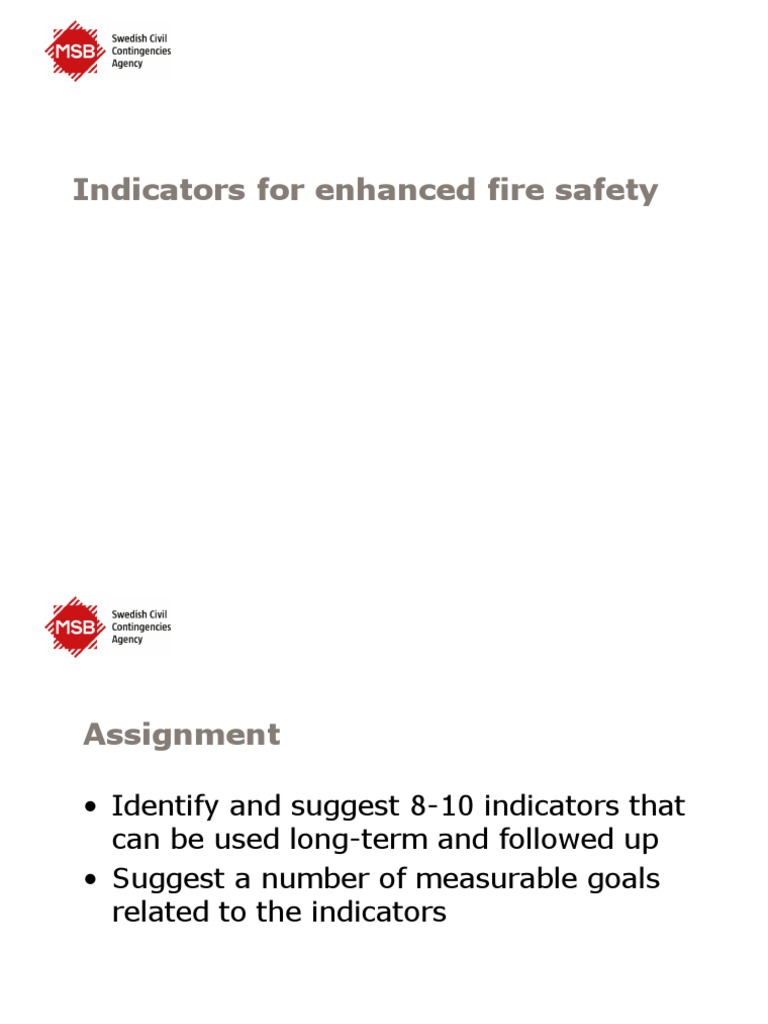 Fire Safety Indicators and Goals | PDF | Fire Safety | Safety