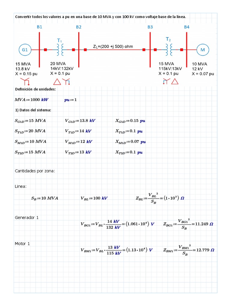 Ejemplo Metodo PU | PDF | Electricidad | Cantidades fisicas