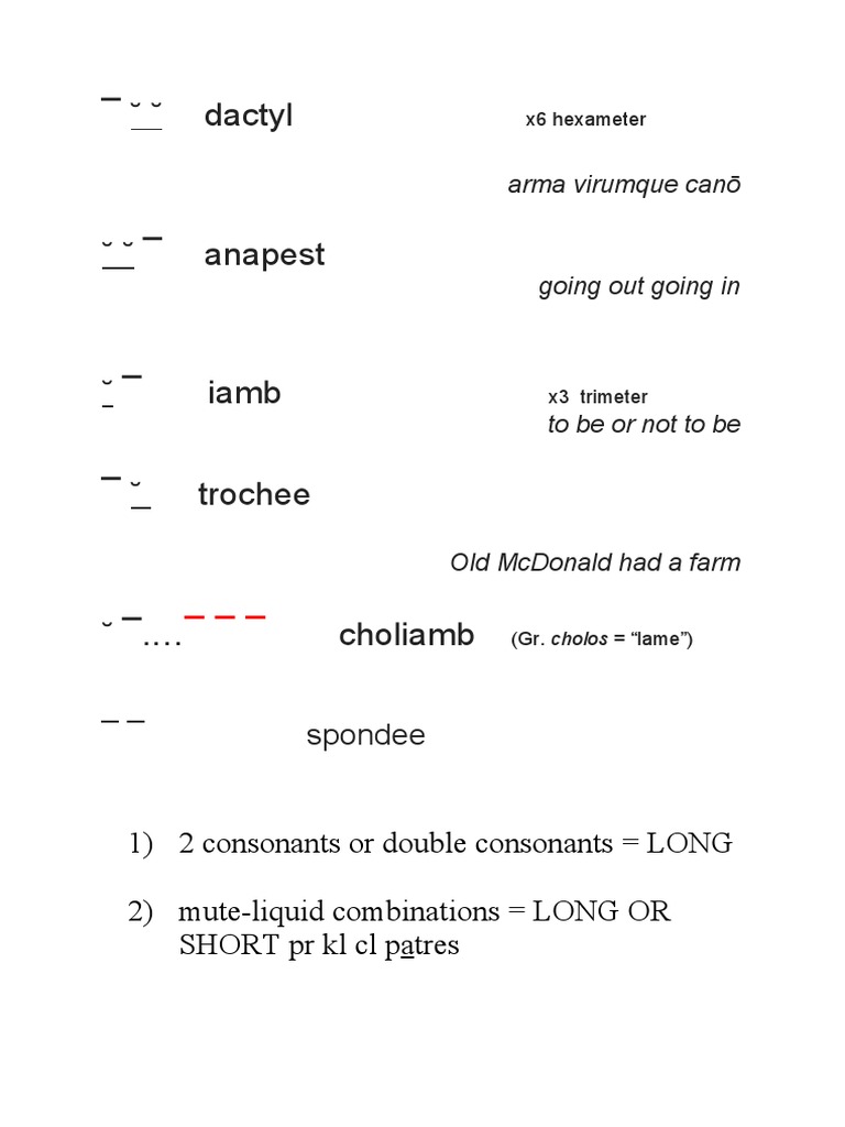 Dactyl: Spondee | PDF