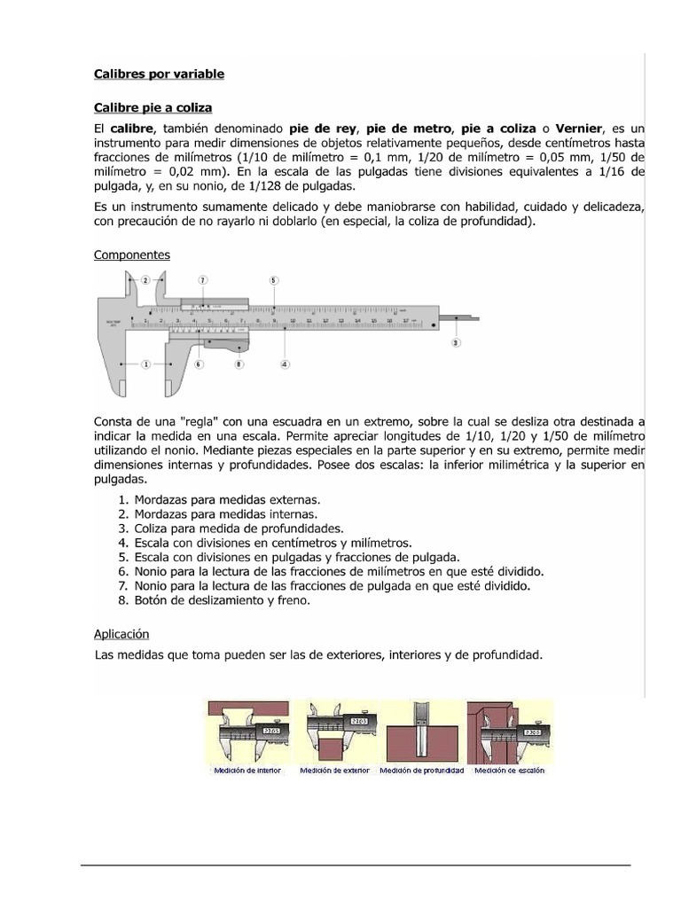 Como Leer Un Calibre | PDF | Herramientas | Naturaleza