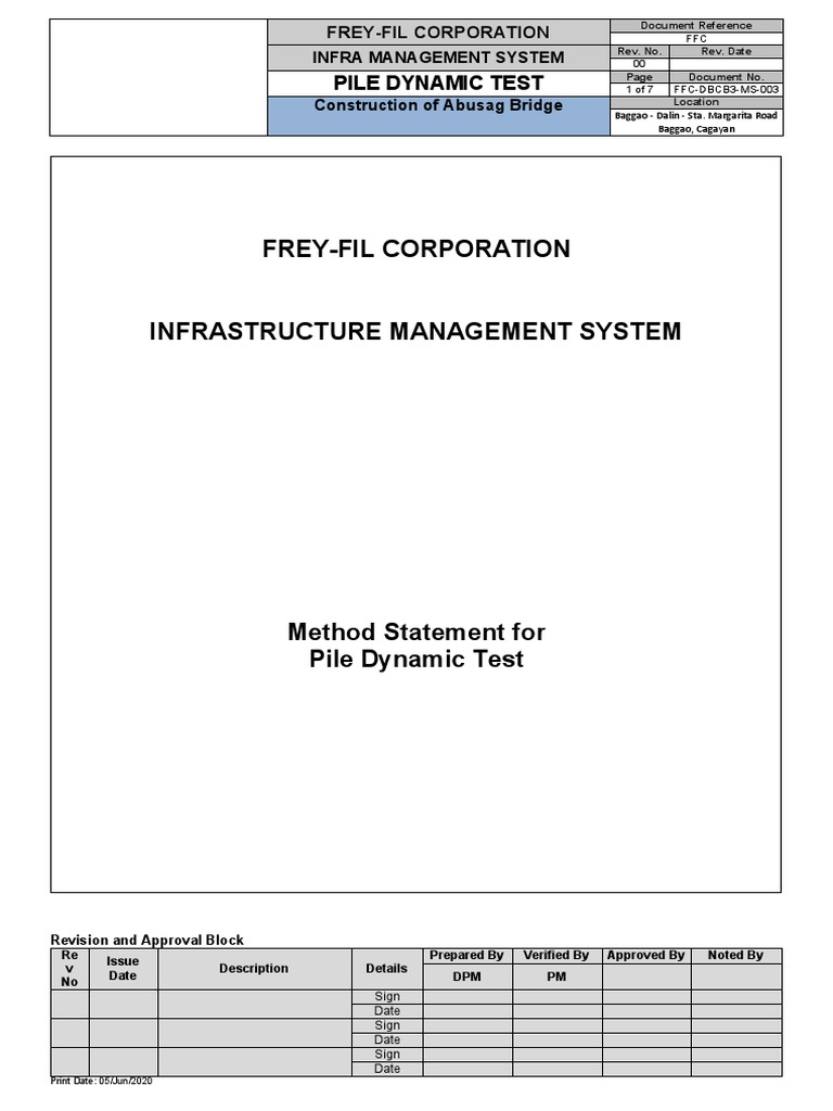 Frey-Fil Corporation: Pile Dynamic Test | PDF | Deep Foundation | Force