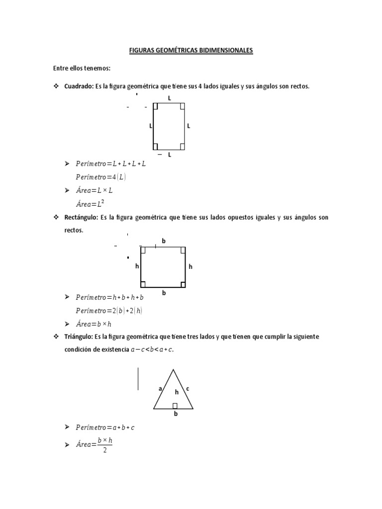 Figuras Geométricas Bidimensionales | PDF | Rectángulo | Formas geométricas