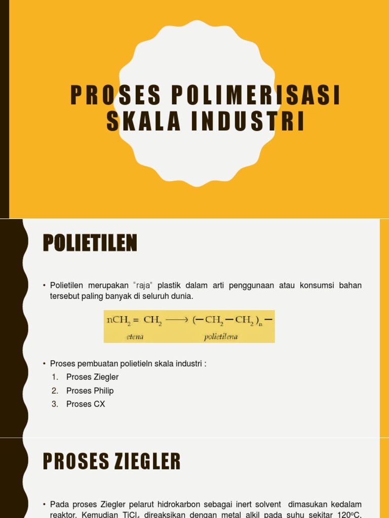 Proses Polimerisasi Skala Industri | PDF