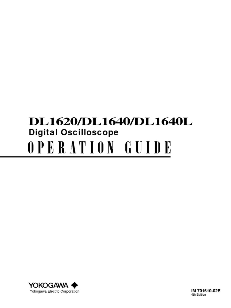 DL1640 Operation Guide PDF | PDF | Mode (Statistics) | Computer Data ... DL1640 Operation Guide PDF | PDF | Mode (Statistics) | Computer Data ...