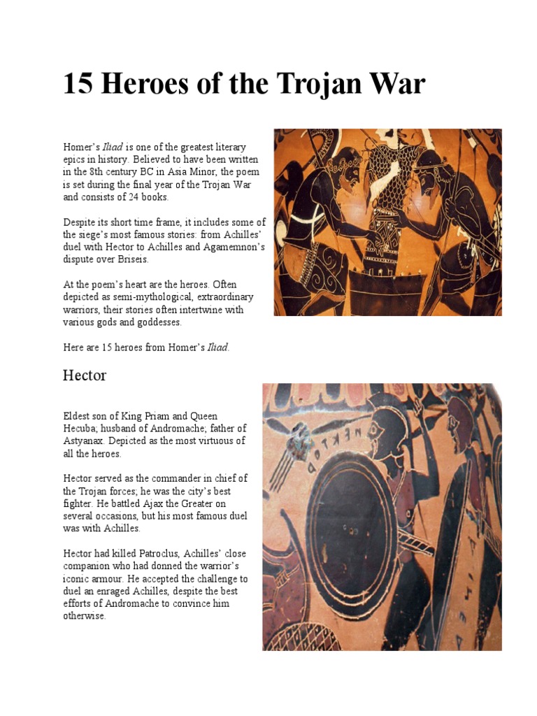 15 Heroes of The Trojan War: Hector | PDF | Trojan War | Hector