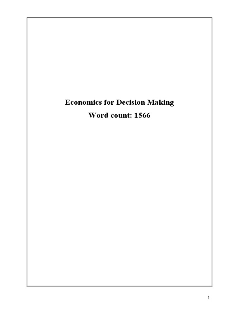 Economics For Decision Making - 86 | PDF | Demand | Price Elasticity Of ...