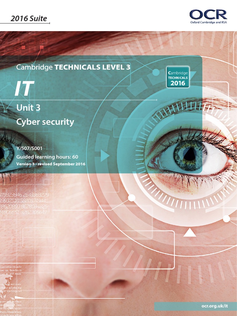 Unit 3 Cyber Security: Cambridge Technicals Level 3 Cambridge ...