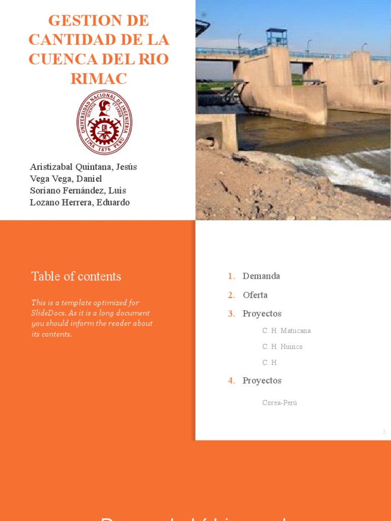 Cuenca Del Río RÍMAC | PDF | Hidroelectricidad | Agua y política