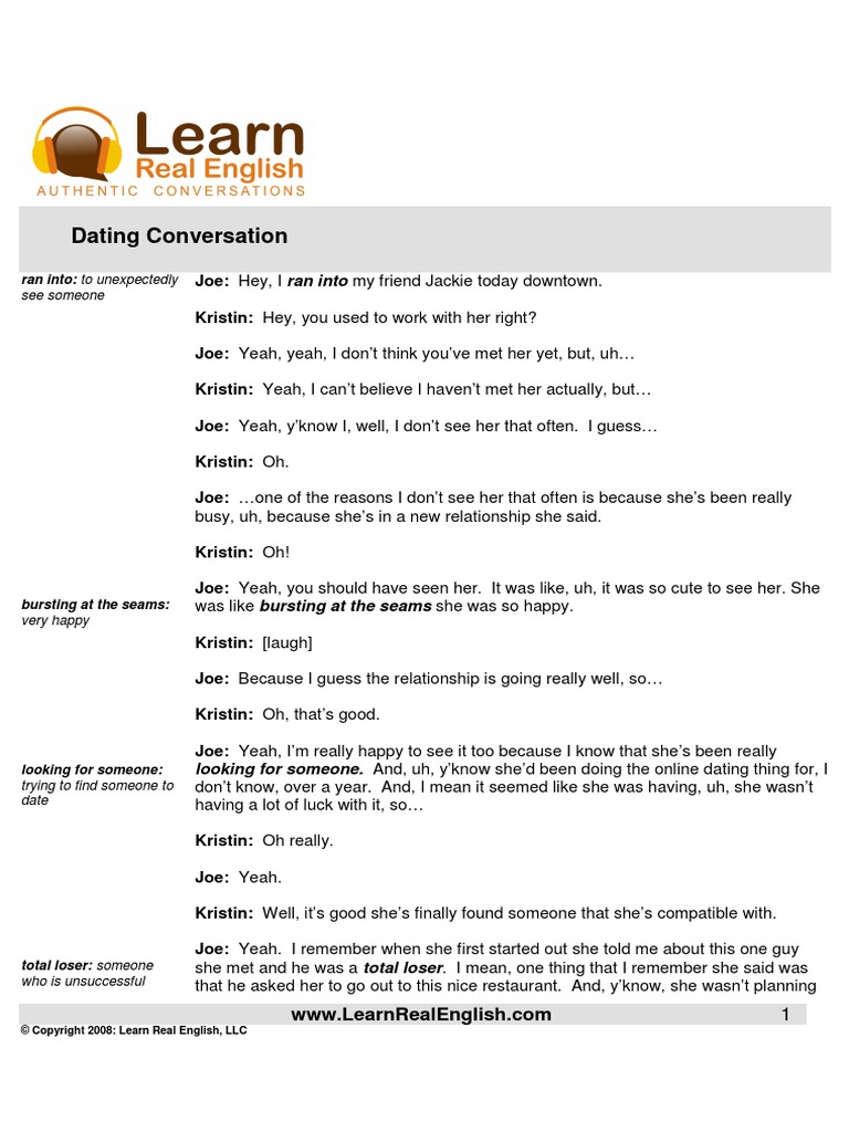 Dating Conversation PDF | PDF
