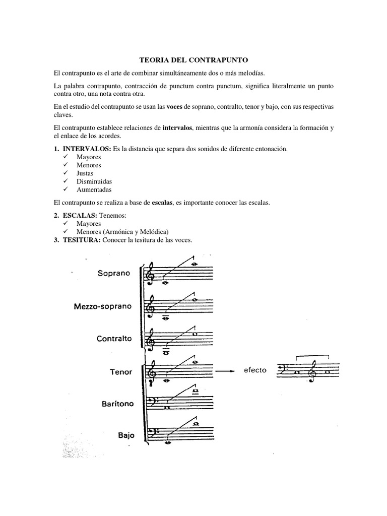 Teoria Del Contrapunto PDF | PDF