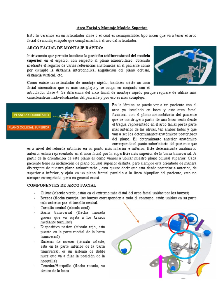 Uso y Componentes del Arco Facial | PDF | Geometria plana) | Arco y flecha