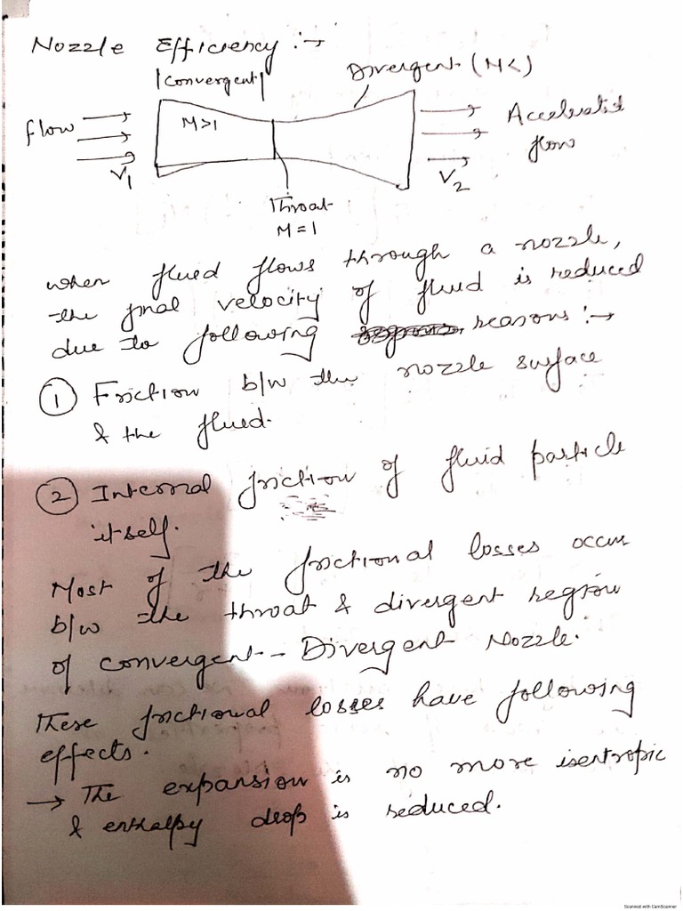 Nozzle and Diffuser Efficiency | PDF
