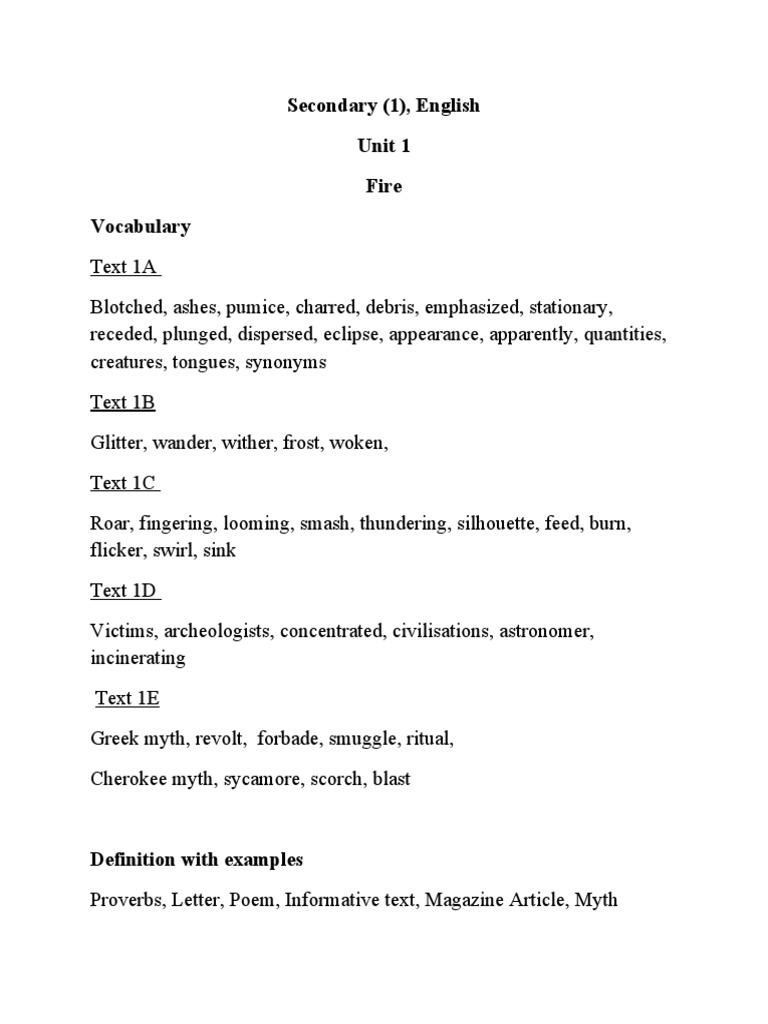 Parents Guide, Sec 1 Eng, Unit 1 | PDF | Language Arts & Discipline | Foreign Language Studies