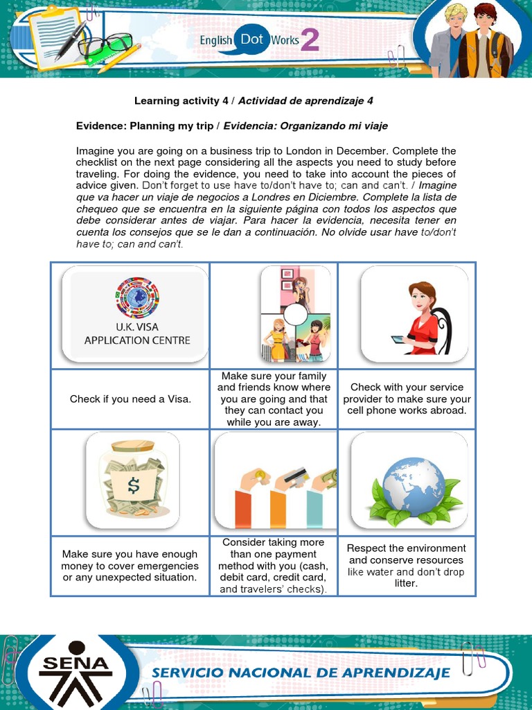 Learning Activity 4 / Actividad de Aprendizaje 4 Evidence: Planning My ...