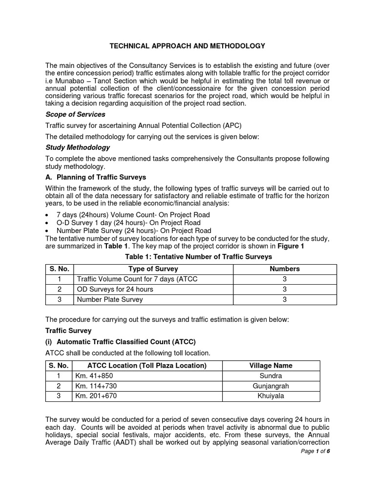 Munabao Tanot Methodology R2-Merged | PDF | Highway | Road