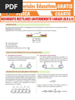 Ejercicios de Movimiento Rectilineo Uniformemente Variado para Quinto Grado de Secundaria | PDF ...