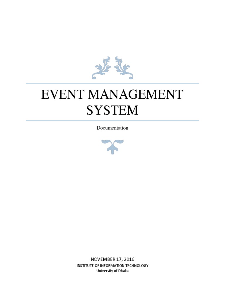 Event Management System: Documentation | PDF