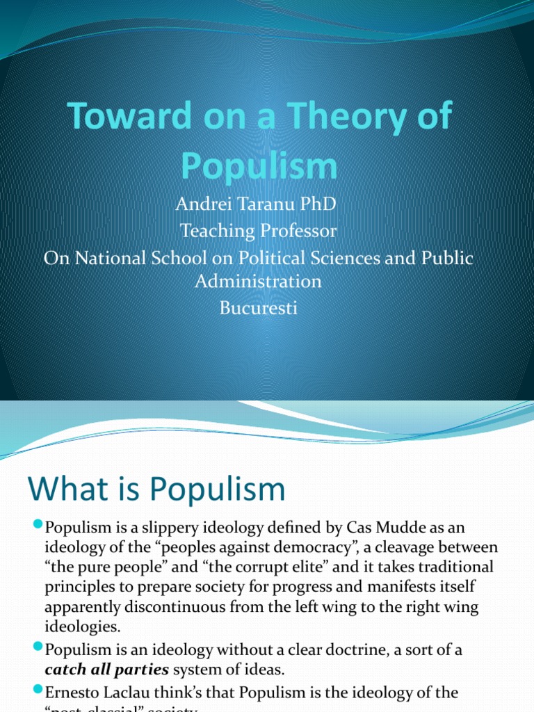 Understanding Populism: Ideologies and Types | PDF | Populism | Policy