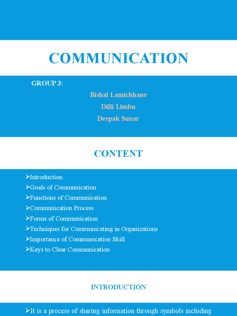 Communication | PDF | Communication | Information