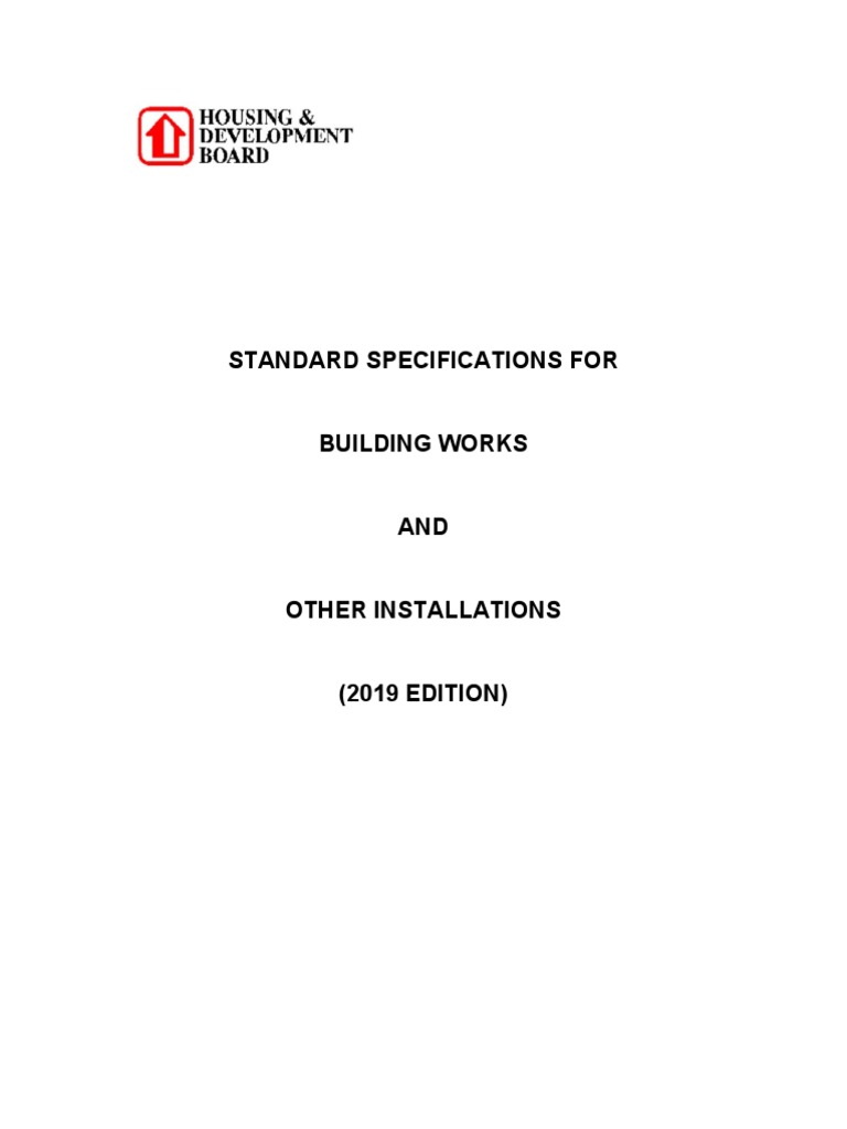 08 STD Specifications - Building - 2019 PDF | PDF | Specification ...