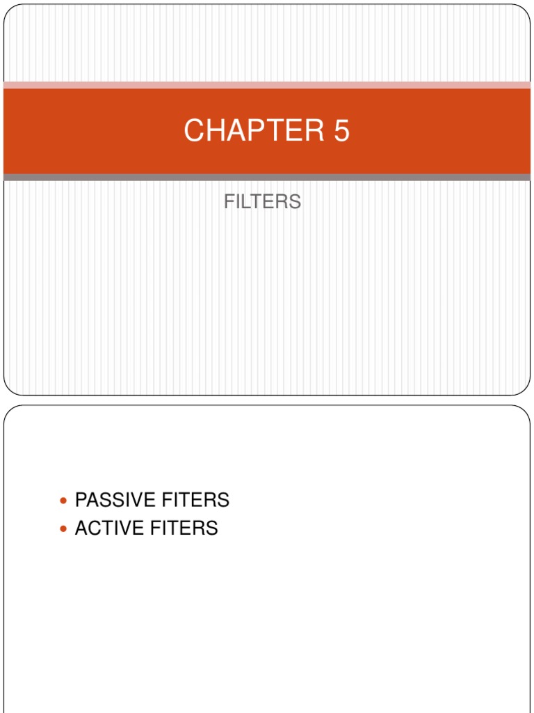 Passive and Active Filter Basics | PDF | Electronic Filter | Low Pass ...