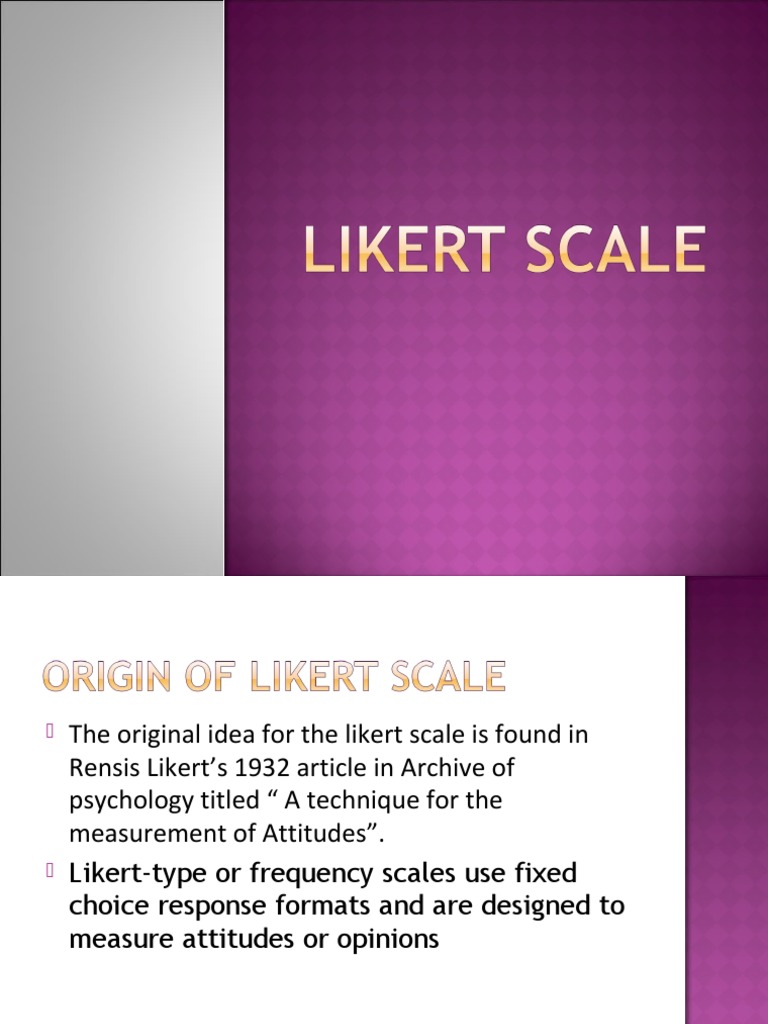 Likert Scale PDF | PDF | Likert Scale | Survey Methodology