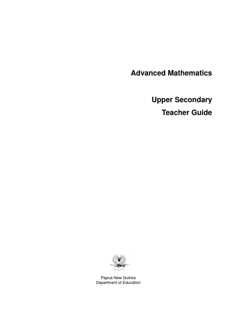 Teachers Guide Upper Secondary Advanced Mathematics PDF | PDF ...