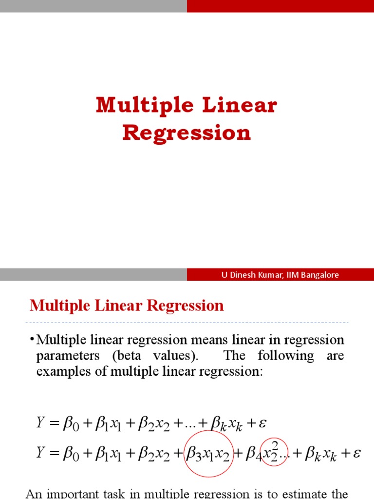 Multiple Linear Regression | PDF | Coefficient Of Determination ...